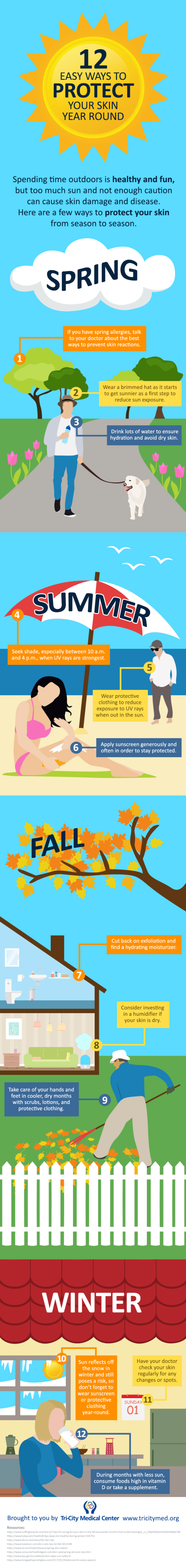 12 Easy Ways to Protect Your Skin Year-Round [INFOGRAPHIC] - Tri-City ...